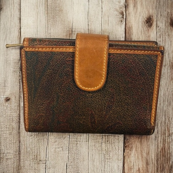 Etro | Bags | Etro Vintage Paisley Print Luxury Canvas Wallet Italian ...